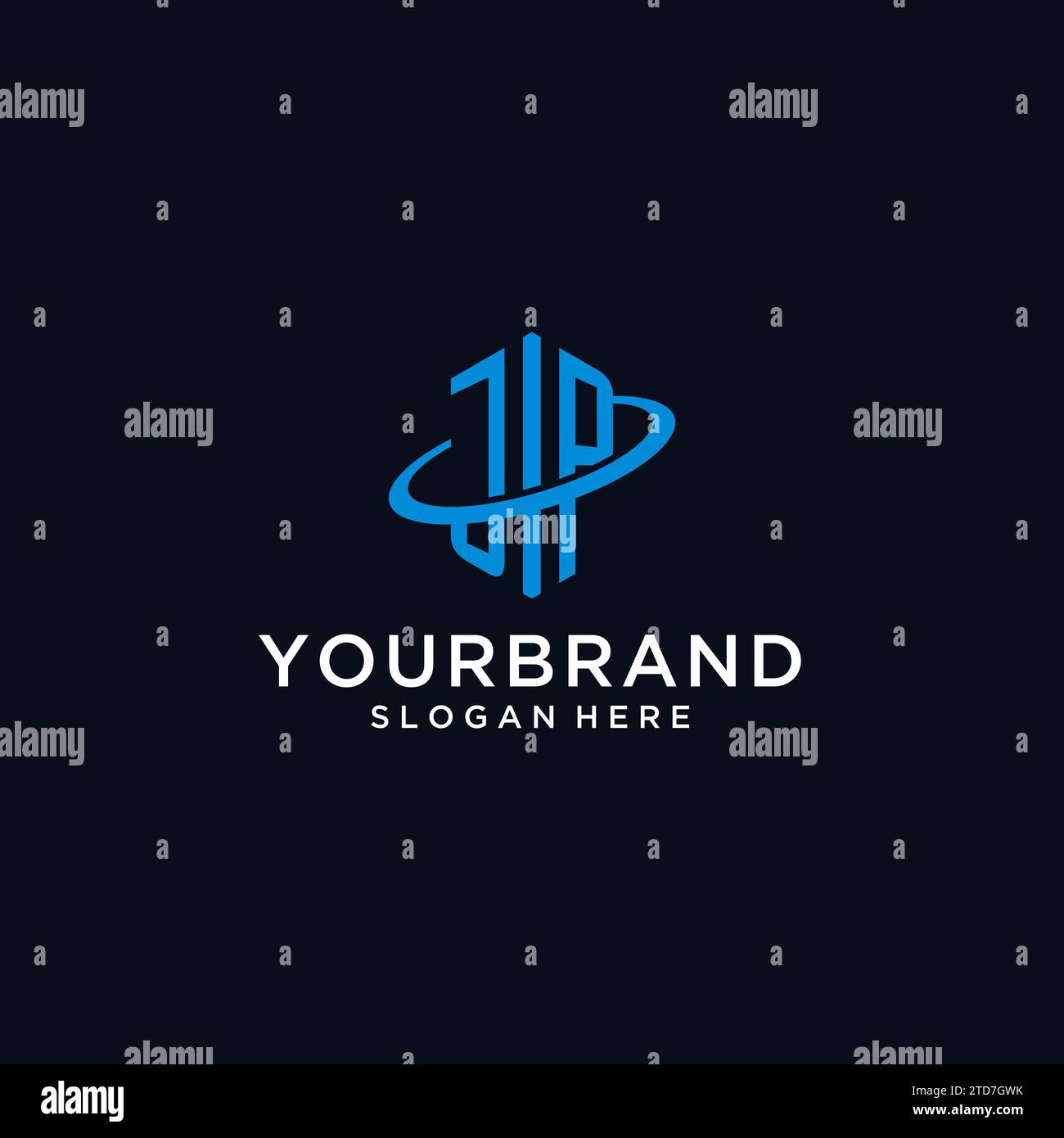 JP initial monogram logo with hexagonal shape and swoosh design ideas ...