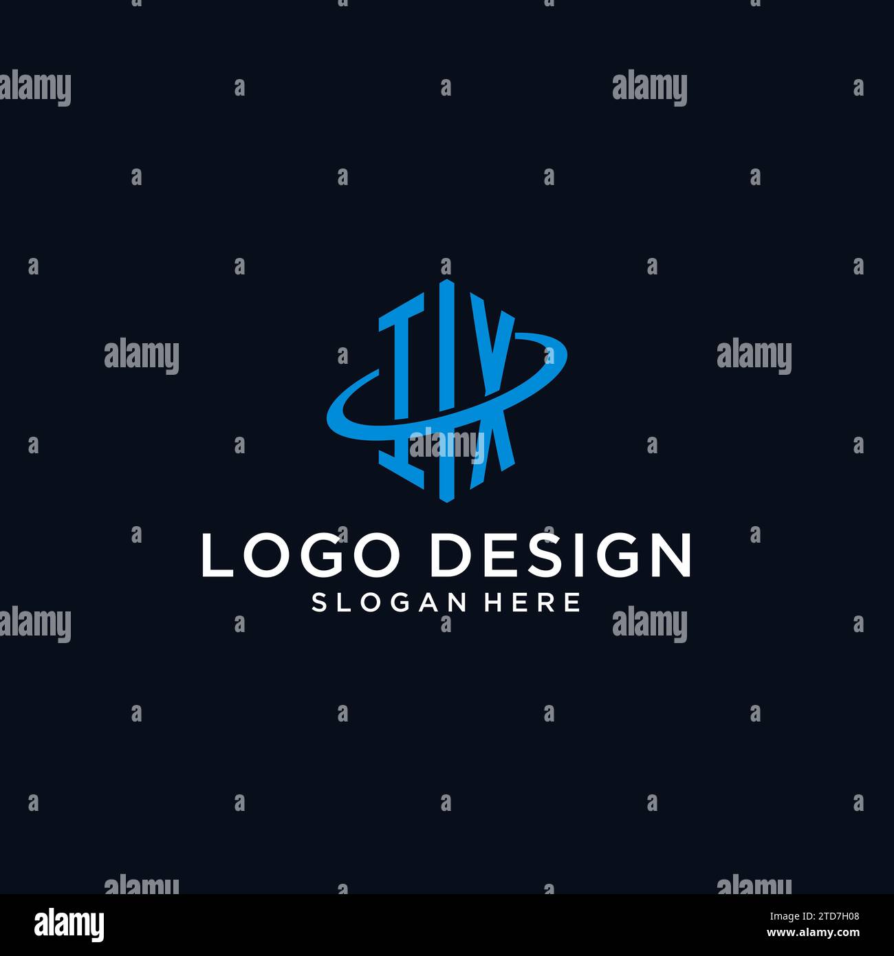 IX initial monogram logo with hexagonal shape and swoosh design ideas ...