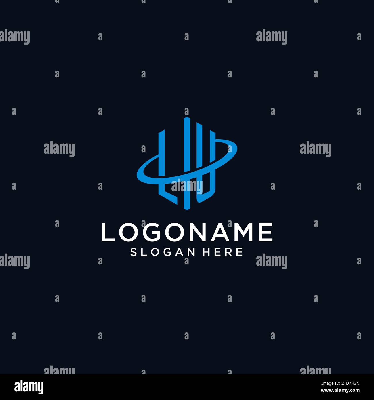 LU initial monogram logo with hexagonal shape and swoosh design ideas ...