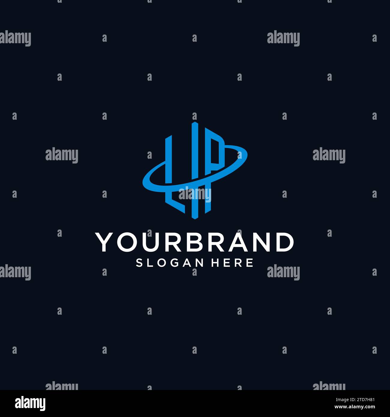 LP initial monogram logo with hexagonal shape and swoosh design ideas ...