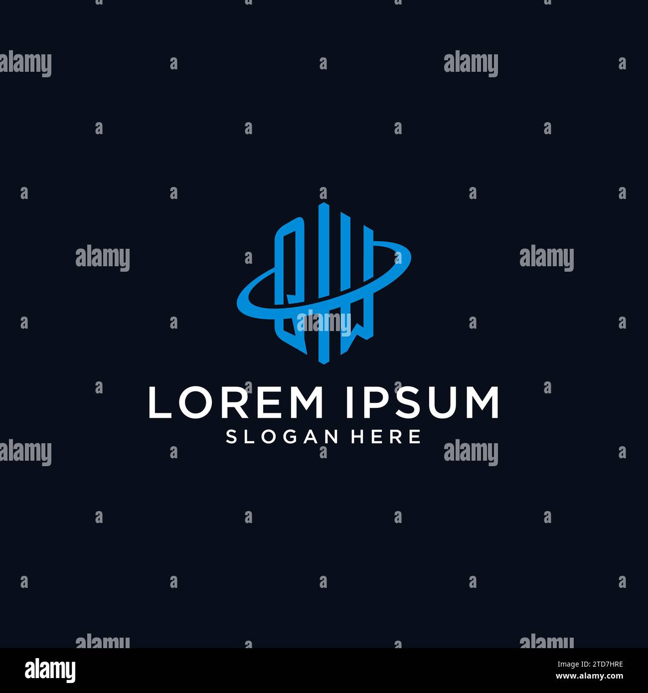 QM initial monogram logo with hexagonal shape and swoosh design ideas ...