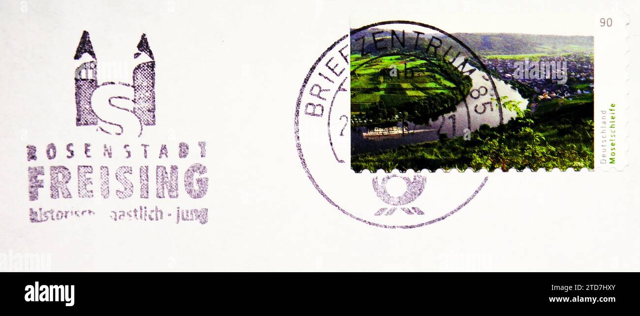 MOSCOW, RUSSIA - NOVEMBER 19, 2023: Postage stamp printed in Germany ...