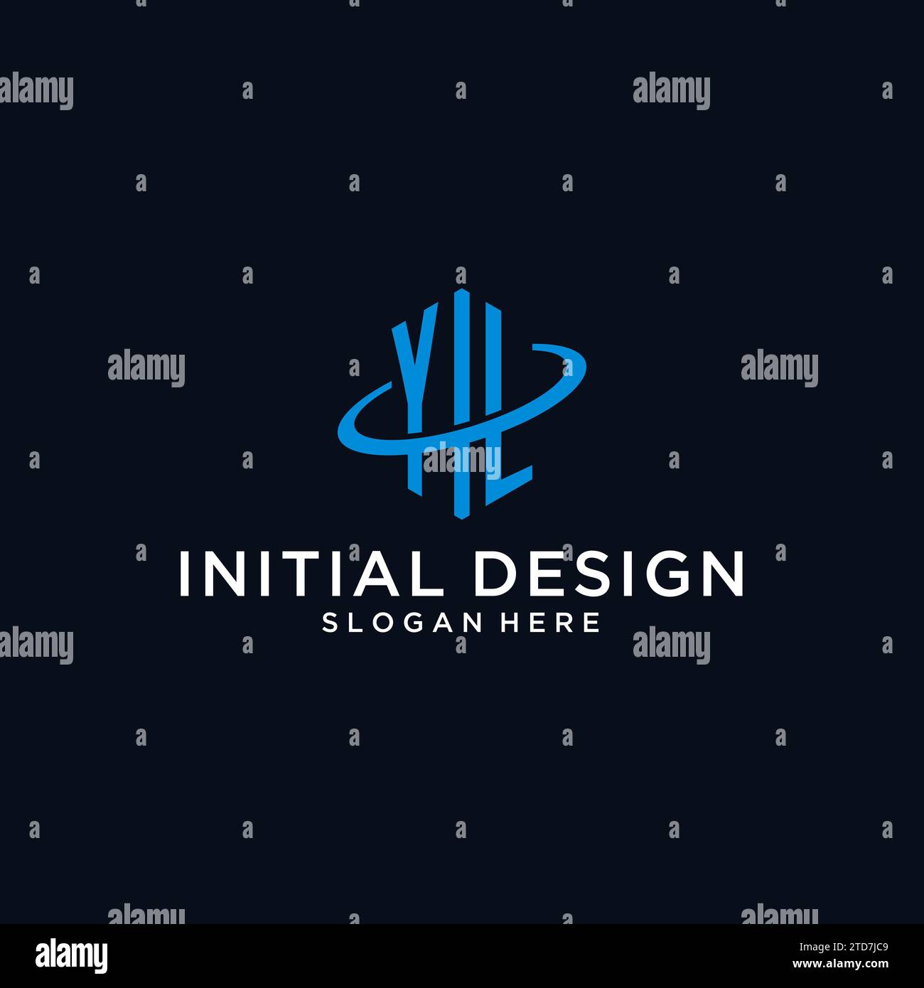 YL initial monogram logo with hexagonal shape and swoosh design ideas ...