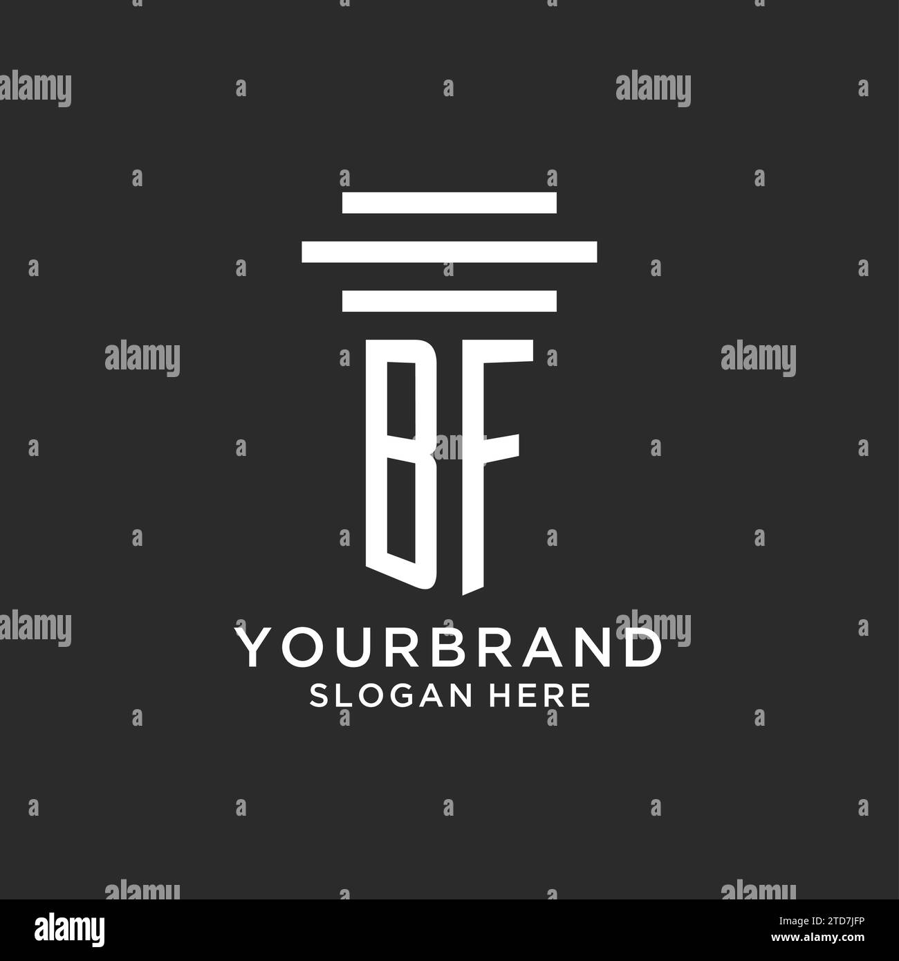 Bf initials logo hi-res stock photography and images - Alamy