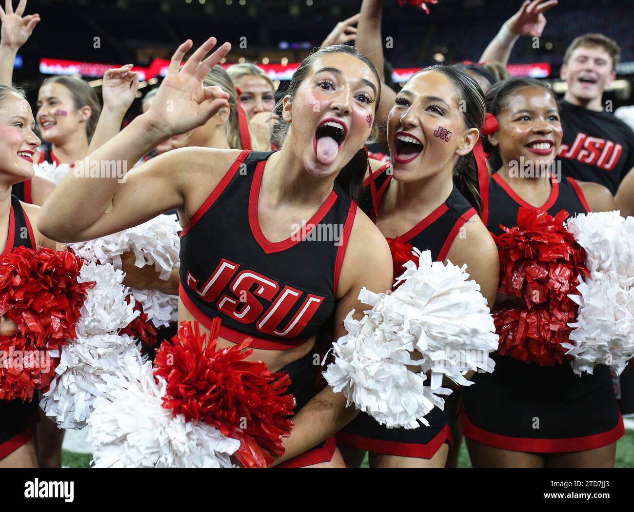 December 16, 2023: Jax State cheerleaders celebrate the Gamecocks bowl ...