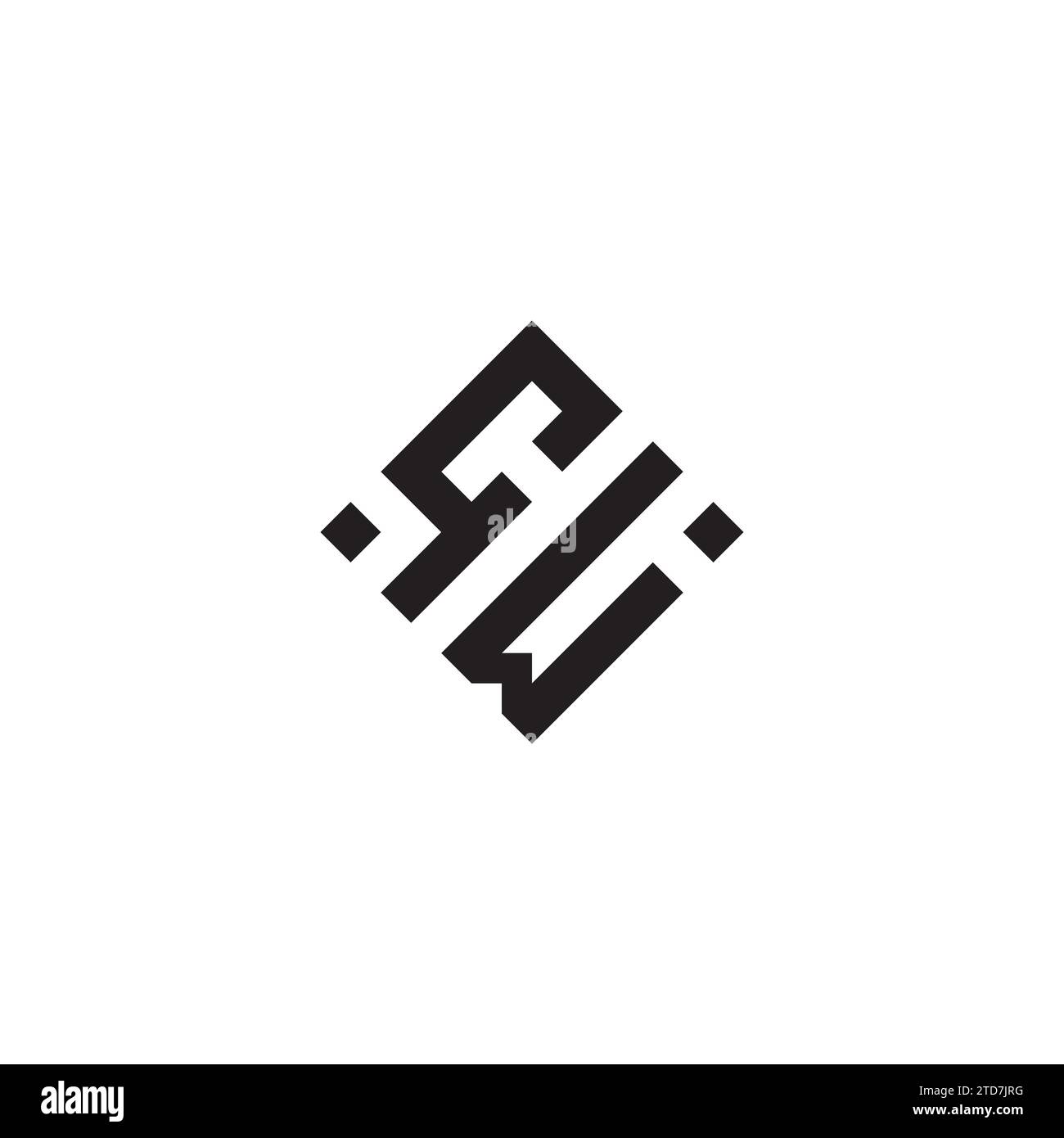 WC abstract geometric concept logo in high quality professional design ...