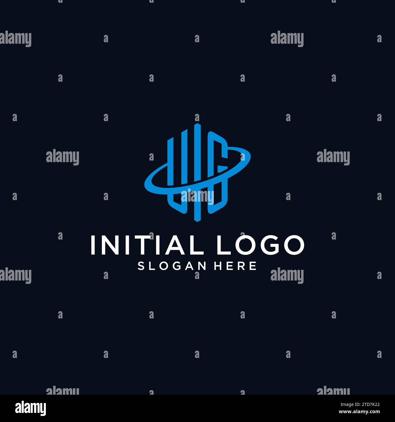 UG initial monogram logo with hexagonal shape and swoosh design ideas ...