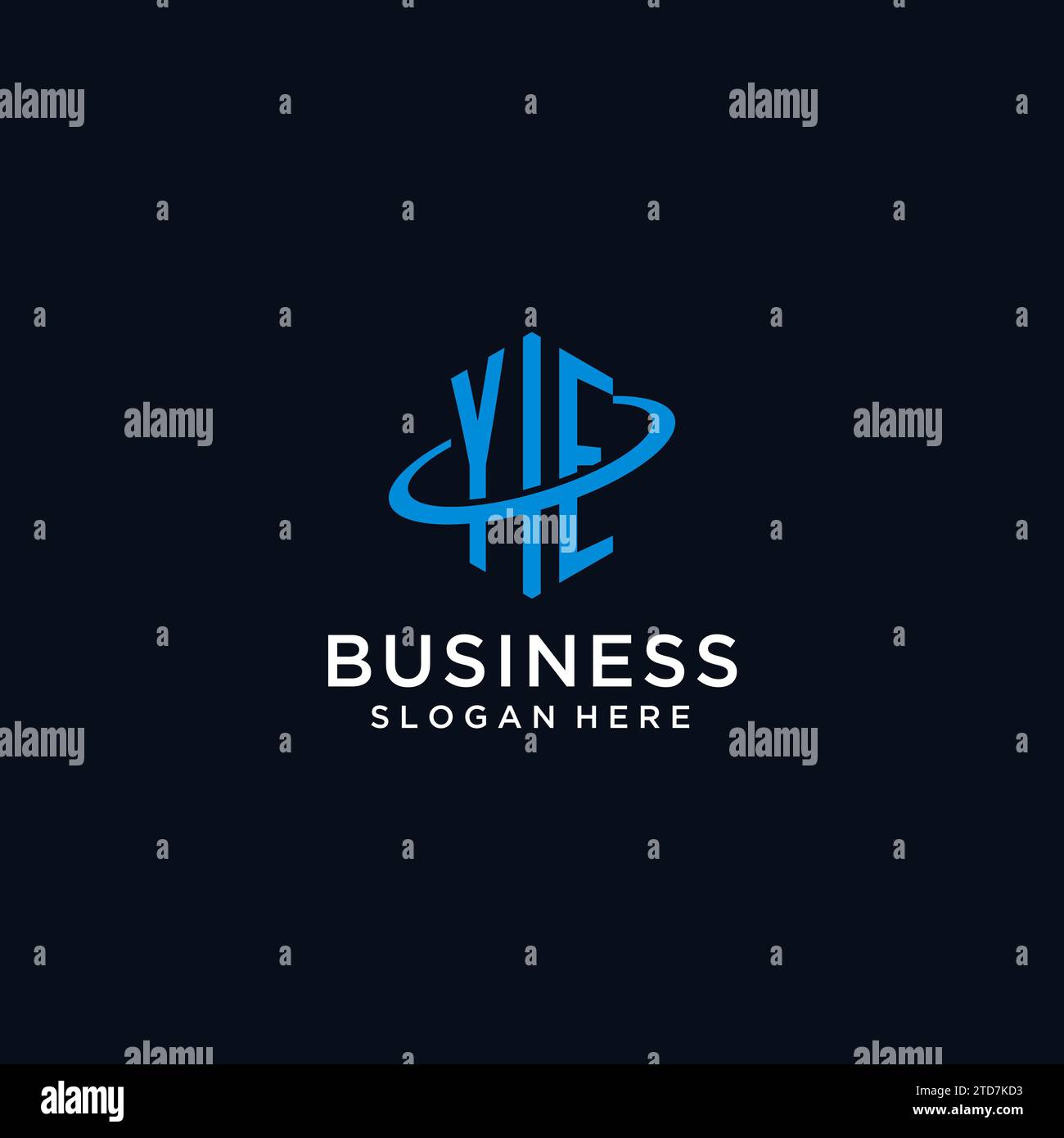 YE initial monogram logo with hexagonal shape and swoosh design ideas ...