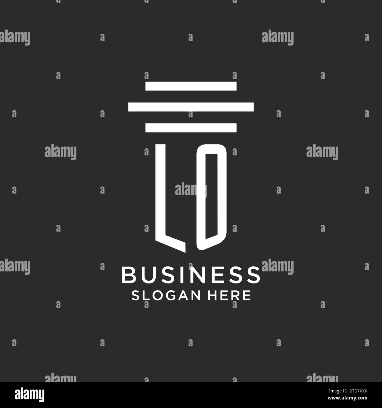 LO initials with simple pillar logo design, creative legal firm logo vector graphic Stock Vector ...