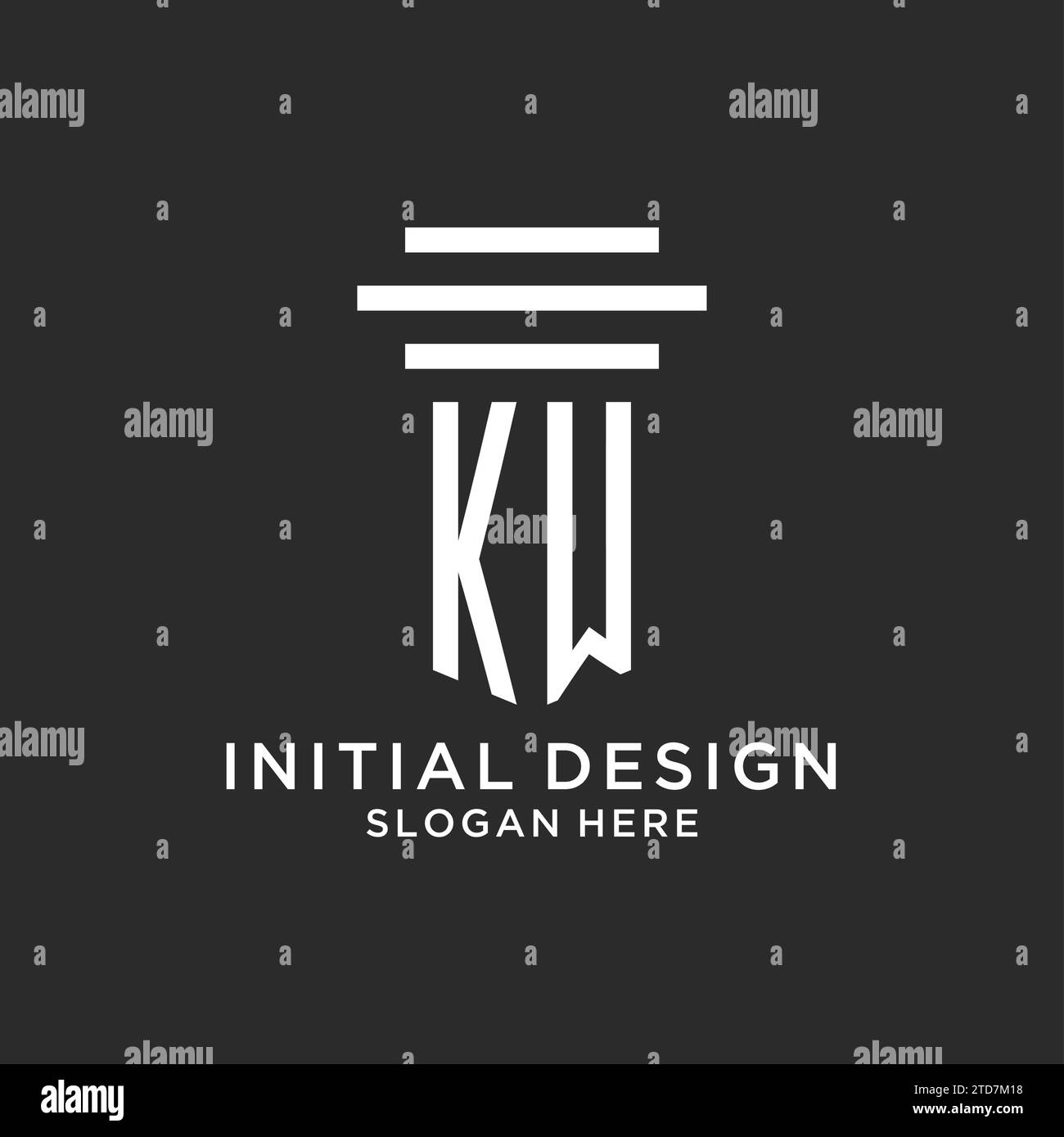 Kw initials logo hi-res stock photography and images - Alamy