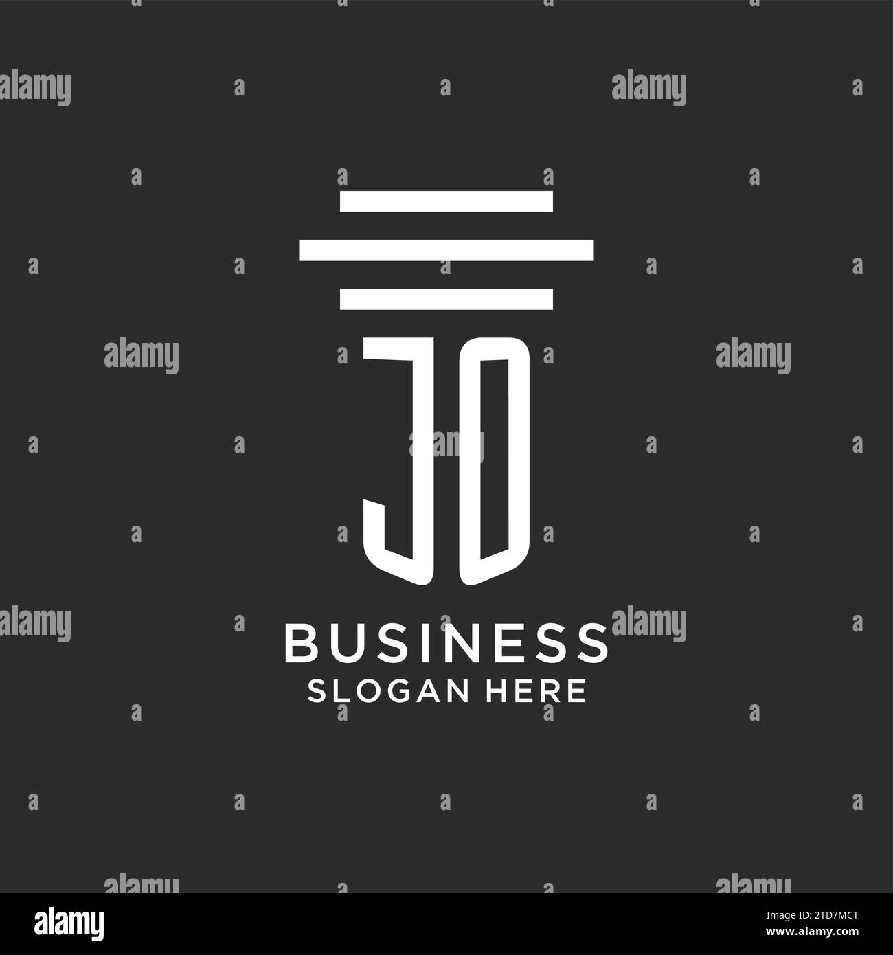 JO initials with simple pillar logo design, creative legal firm logo ...
