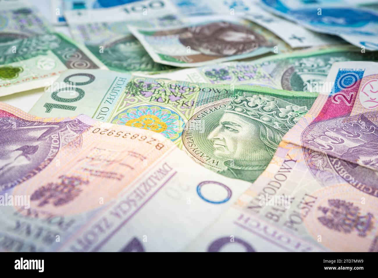 Pile polish zloty banknotes hi-res stock photography and images - Alamy