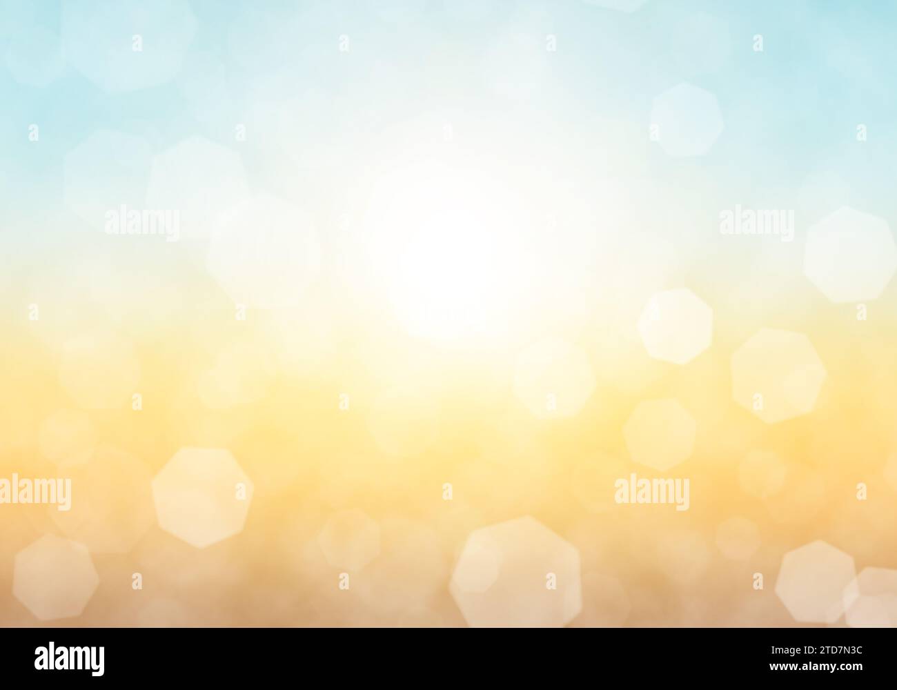 Nature bokeh background with beaches, turquoise waters and white clouds ...