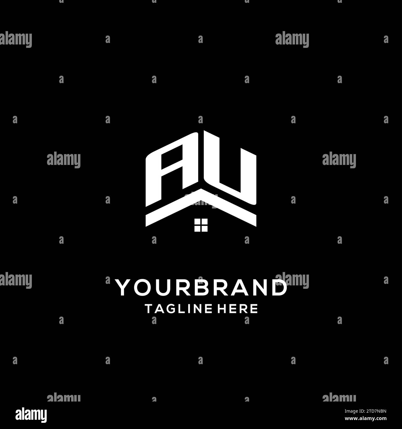 Au real estate logo Stock Vector Images - Alamy