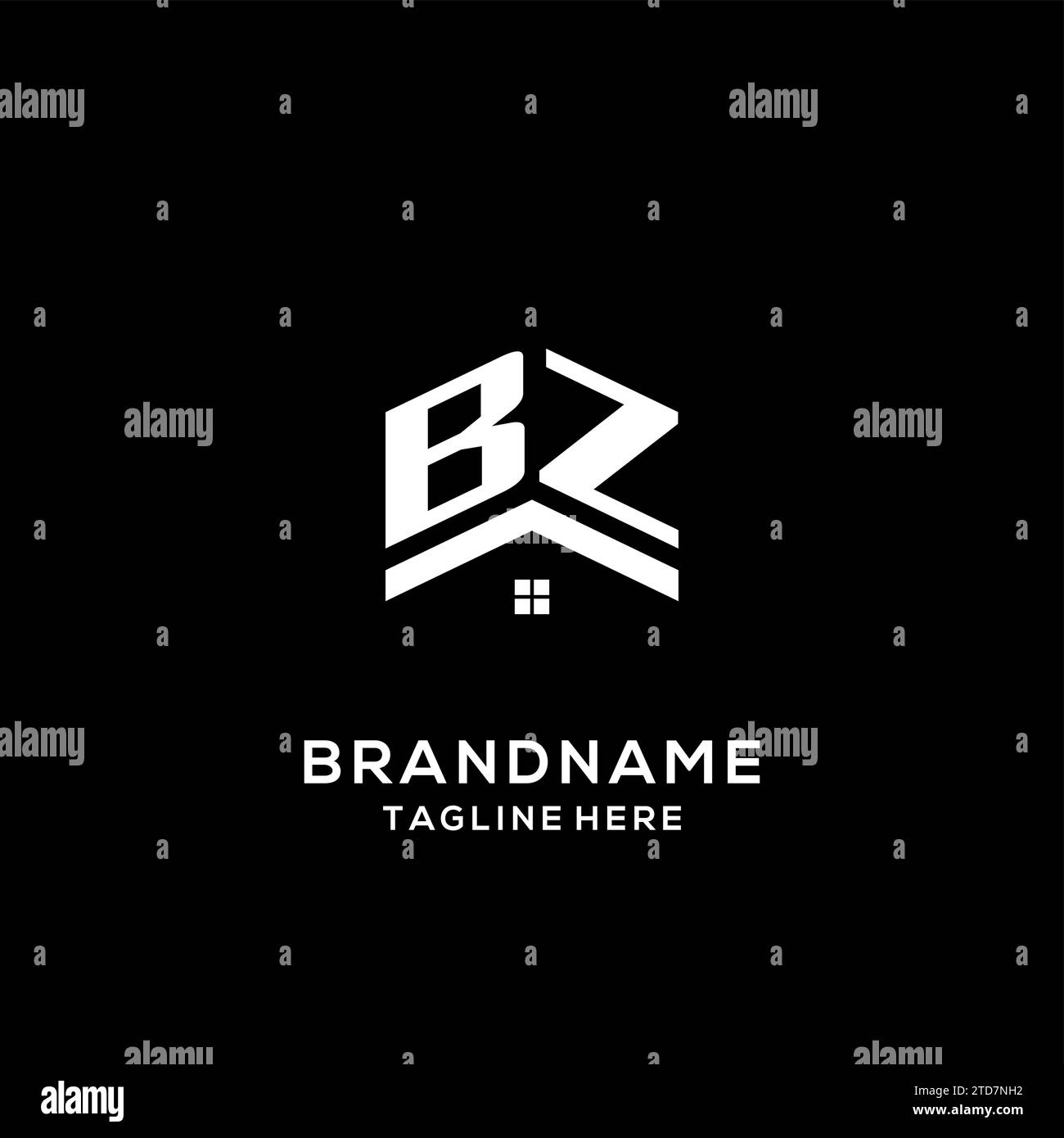 Bz real estate logo Black and White Stock Photos & Images - Alamy