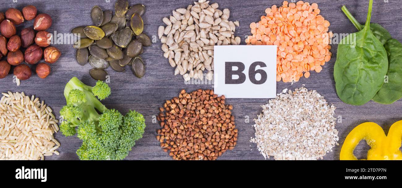 Healthy nutritious food as source natural vitamin B6, dietary fiber and ...