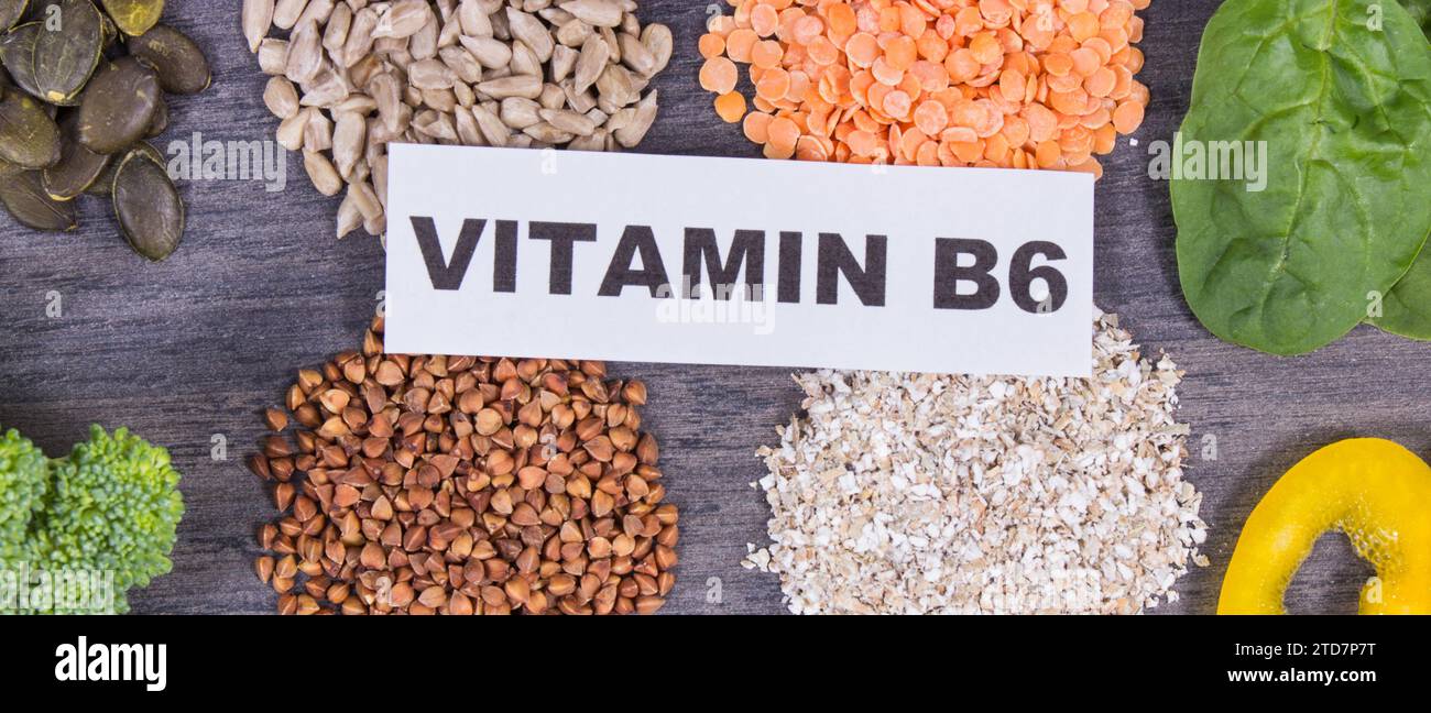 Healthy nutritious food as source natural vitamin B6, dietary fiber and ...