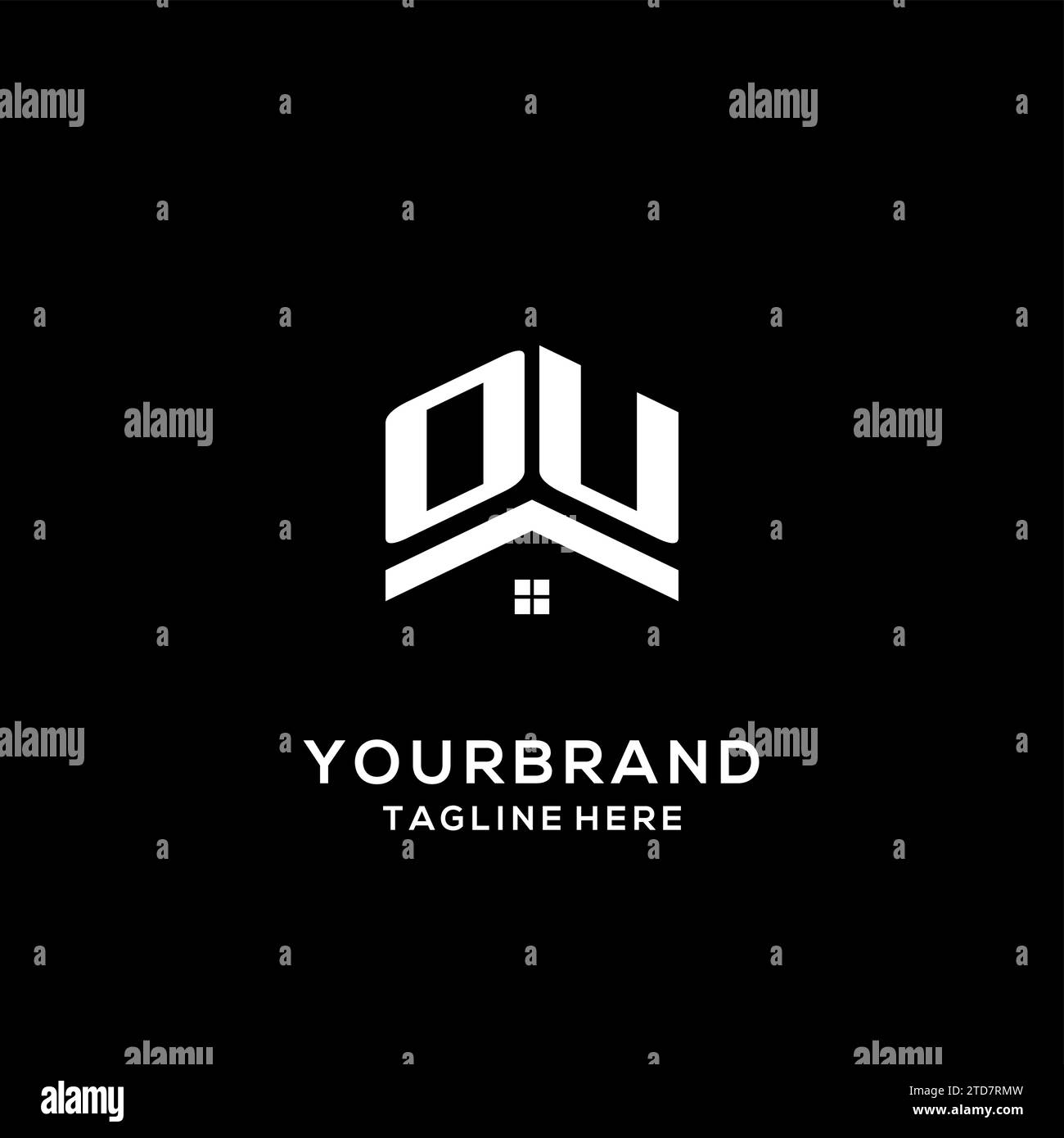 Initial OU logo with abstract home roof, simple and clean real estate ... Initial OU logo with abstract home roof, simple and clean real estate ...