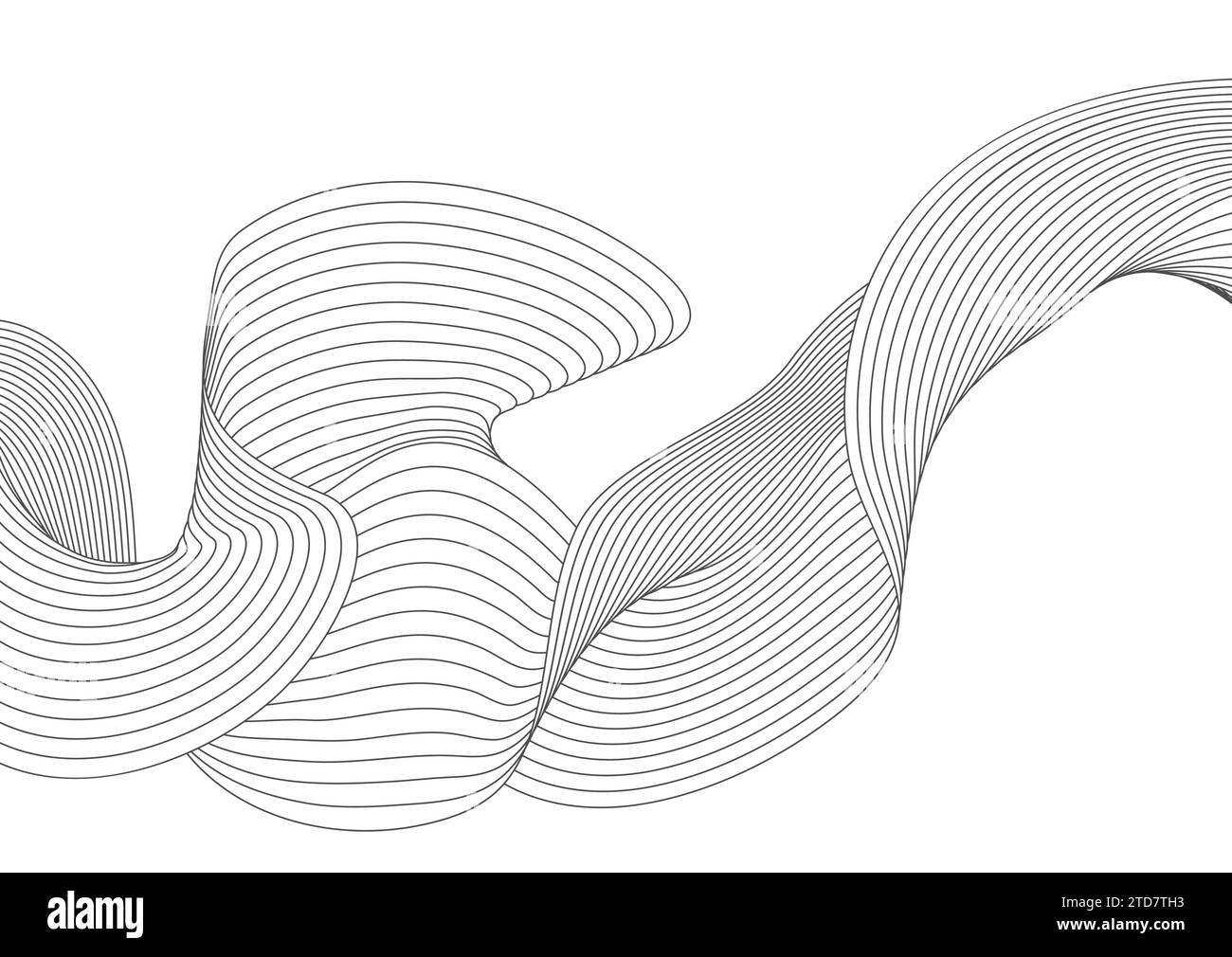 pattern of smooth wavy lines. Design for packaging design, music ...