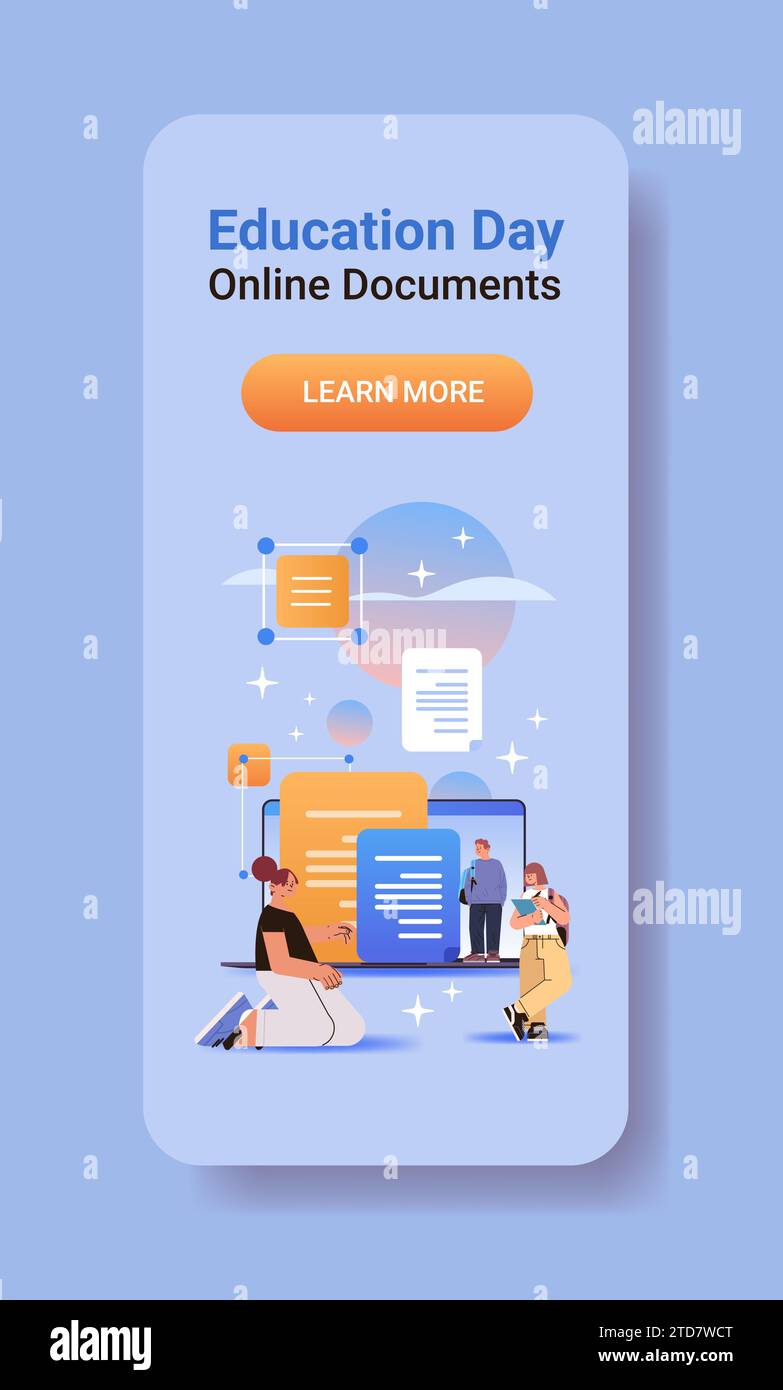 mix race student sending documents online education day live webinar distance e-learning concept ...