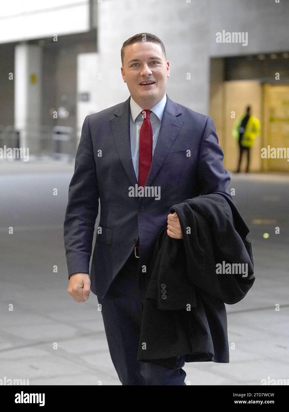 Shadow health secretary Wes Streeting arrives at BBC Broadcasting House ...