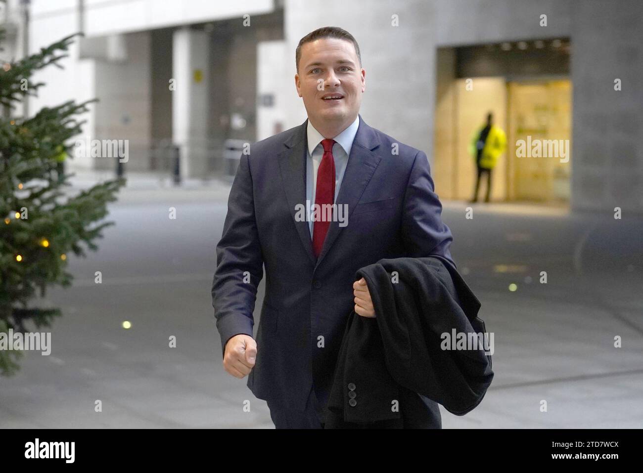 Shadow health secretary Wes Streeting arrives at BBC Broadcasting House ...