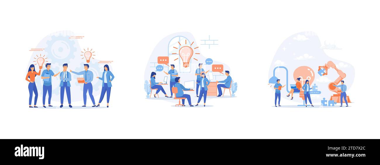 Brainstorm, online assistant at work, brainstorming, business concept for teamwork ...