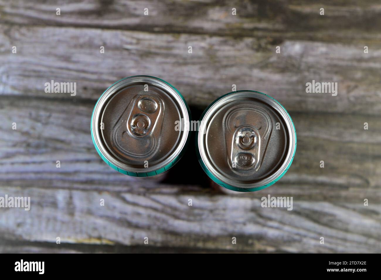 A drink beverage can, a metal container designed to hold a fixed ...
