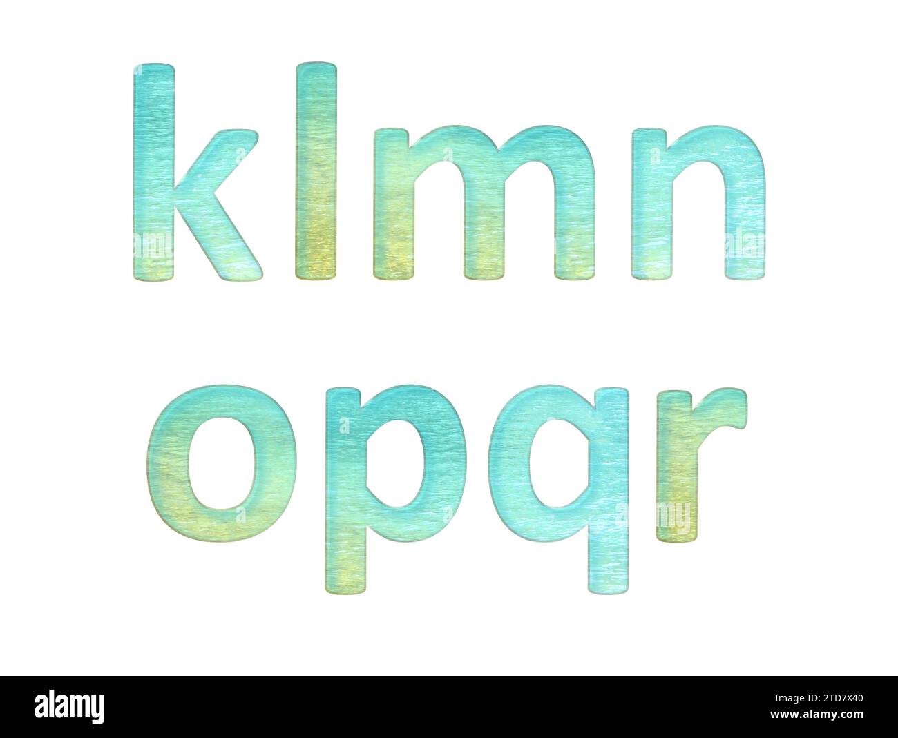 alphabet of golden turquoise teal bright glittering water cyan letters ...
