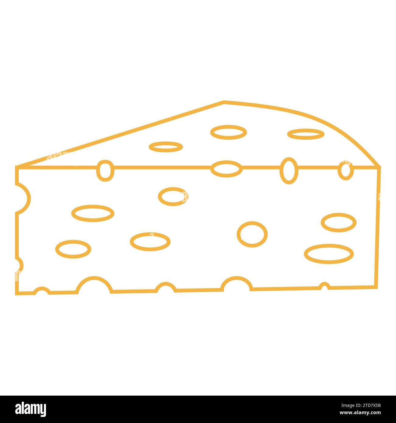 Cartoon outlines piece cheese for mousetrap, cheese bait for mice Stock ...