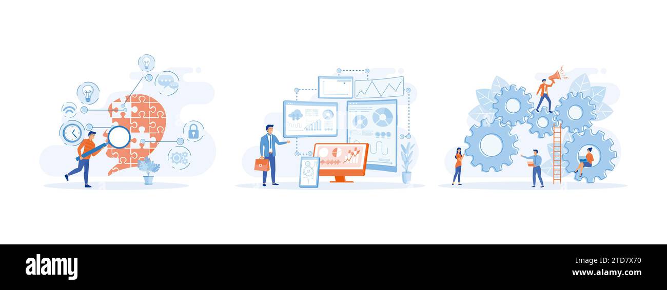 Digital transformation. Data Analysis and Digitization, Businessman employee working with laptop ...