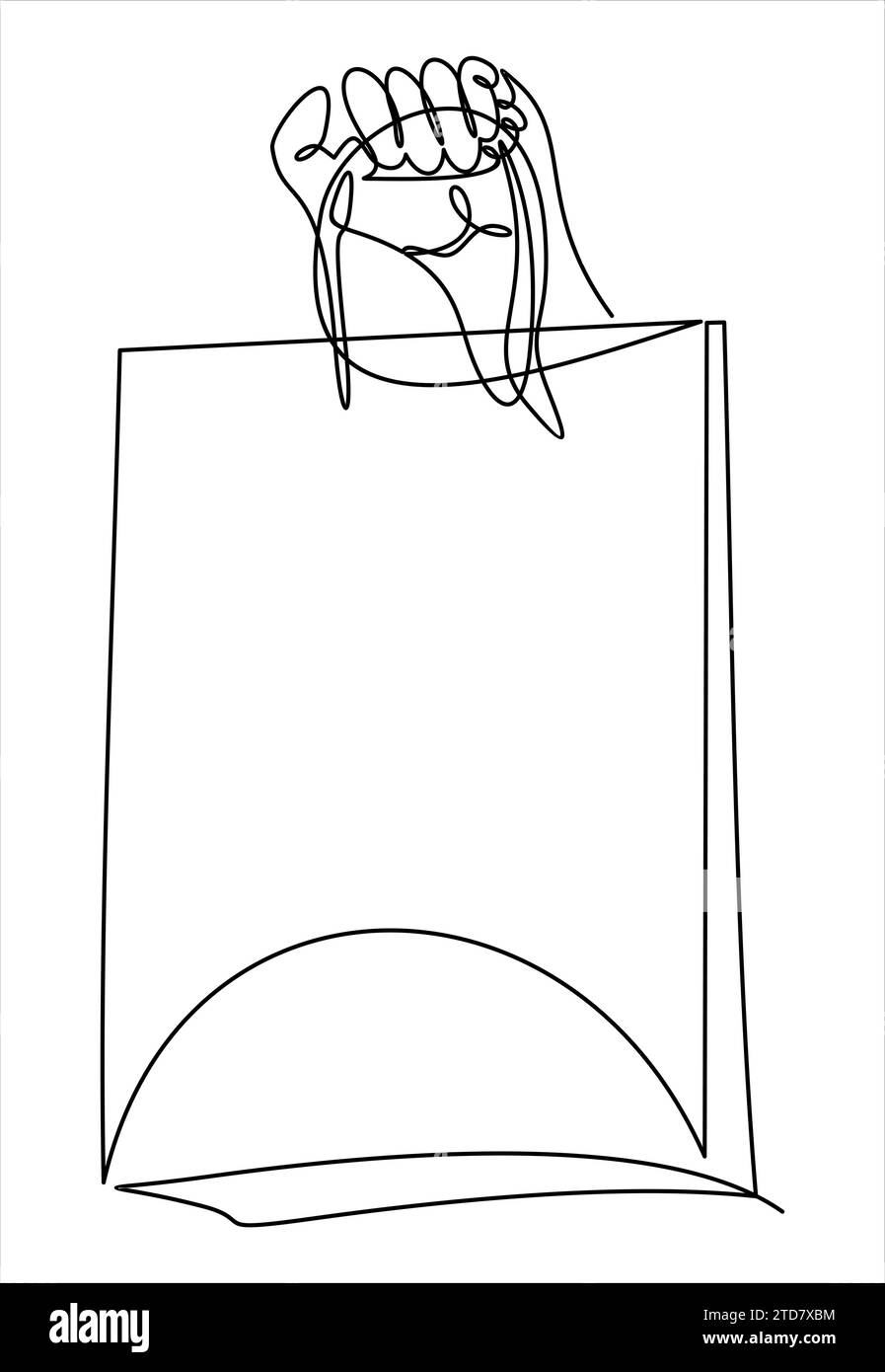 Shopping bags cartoon Black and White Stock Photos & Images - Alamy