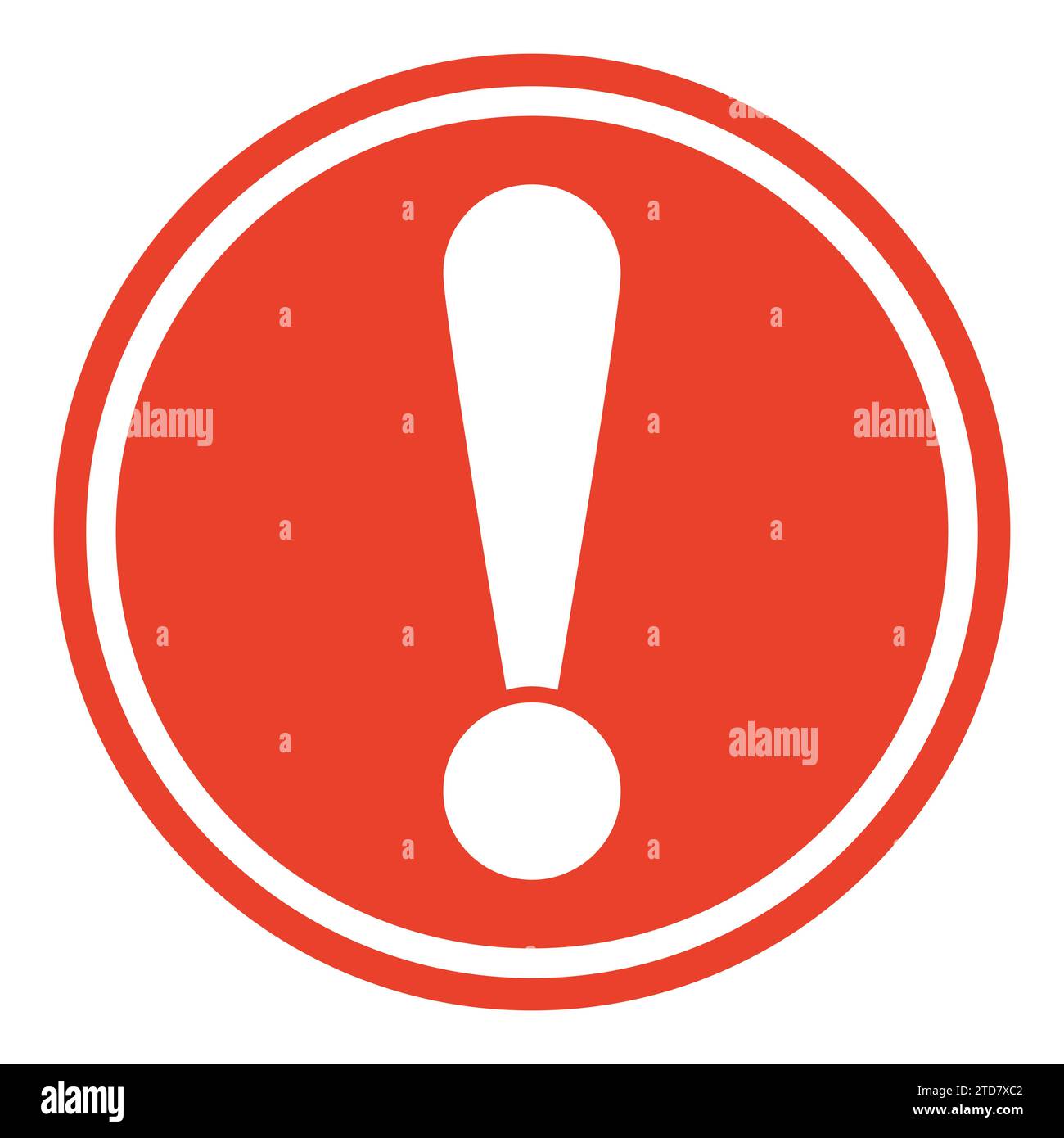 Round warning sign with exclamation mark, warning about importance ... Round warning sign with exclamation mark, warning about importance ...