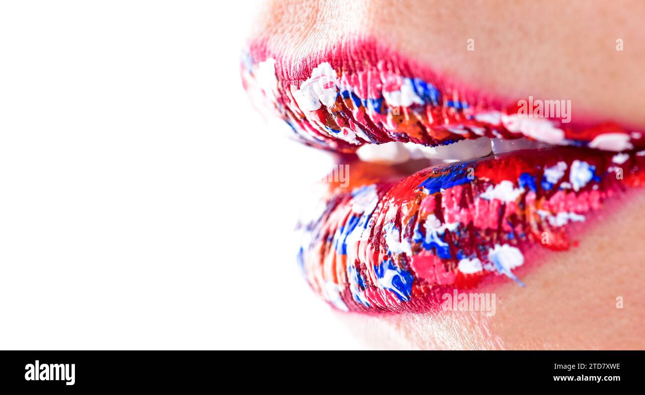 beautiful lips art Stock Photo - Alamy