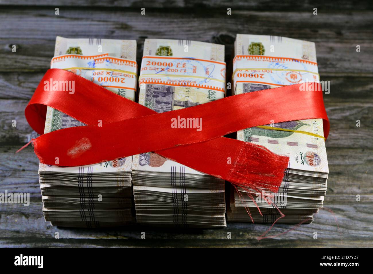 Piles and Stacks of Egypt money thousands of Pounds currency banknotes ...