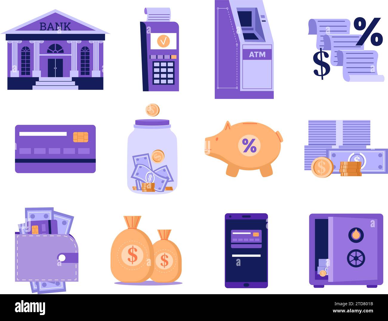 Cartoon building bank commerce hi-res stock photography and images - Alamy