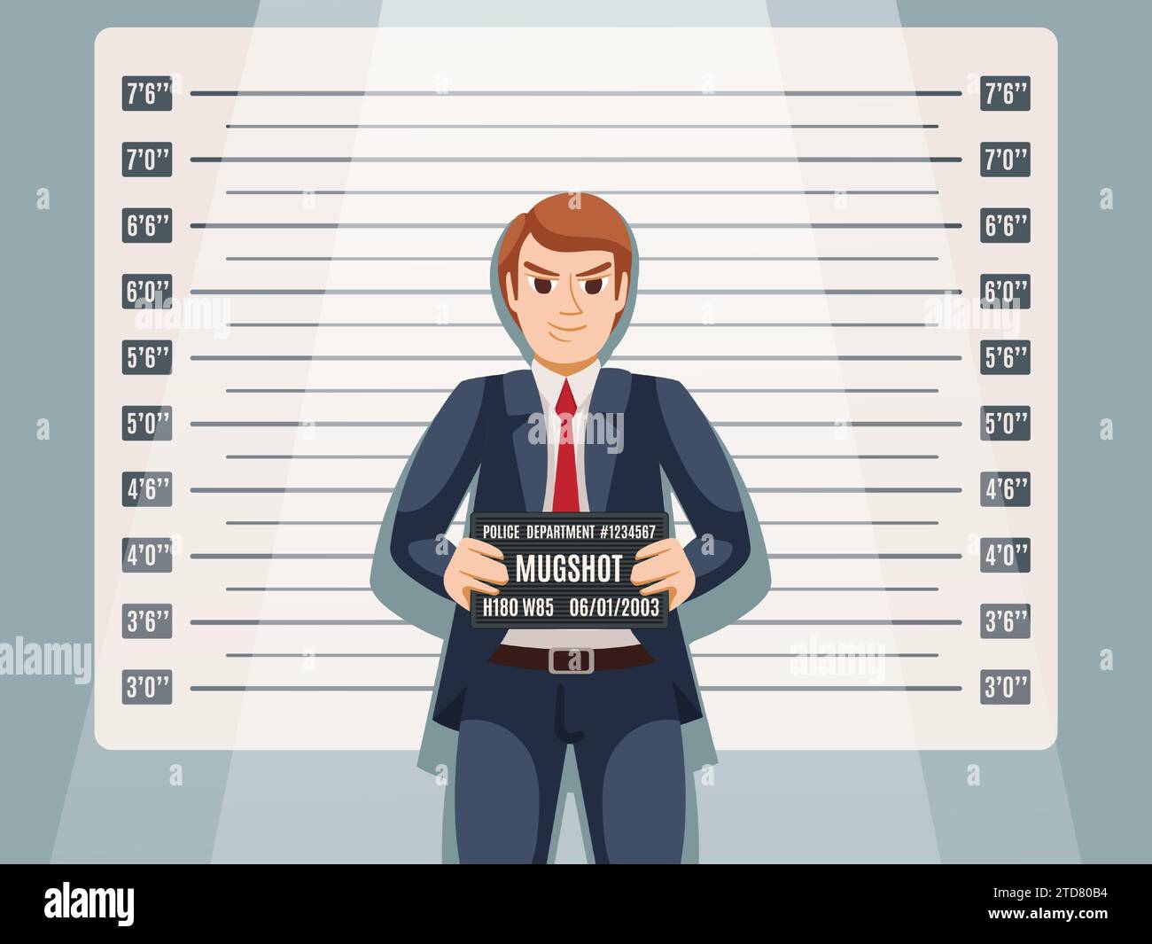 Arrested businessman mugshot. Corporate crime, professional legal ...