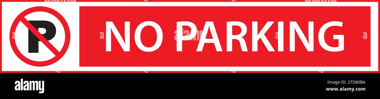 No Parking Sign Red | Vehicle Prohibited | No vehicle parking Stock ...