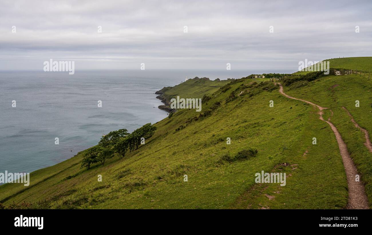 Freshwater Bay with the Lighthouse in the background, Start Point ...
