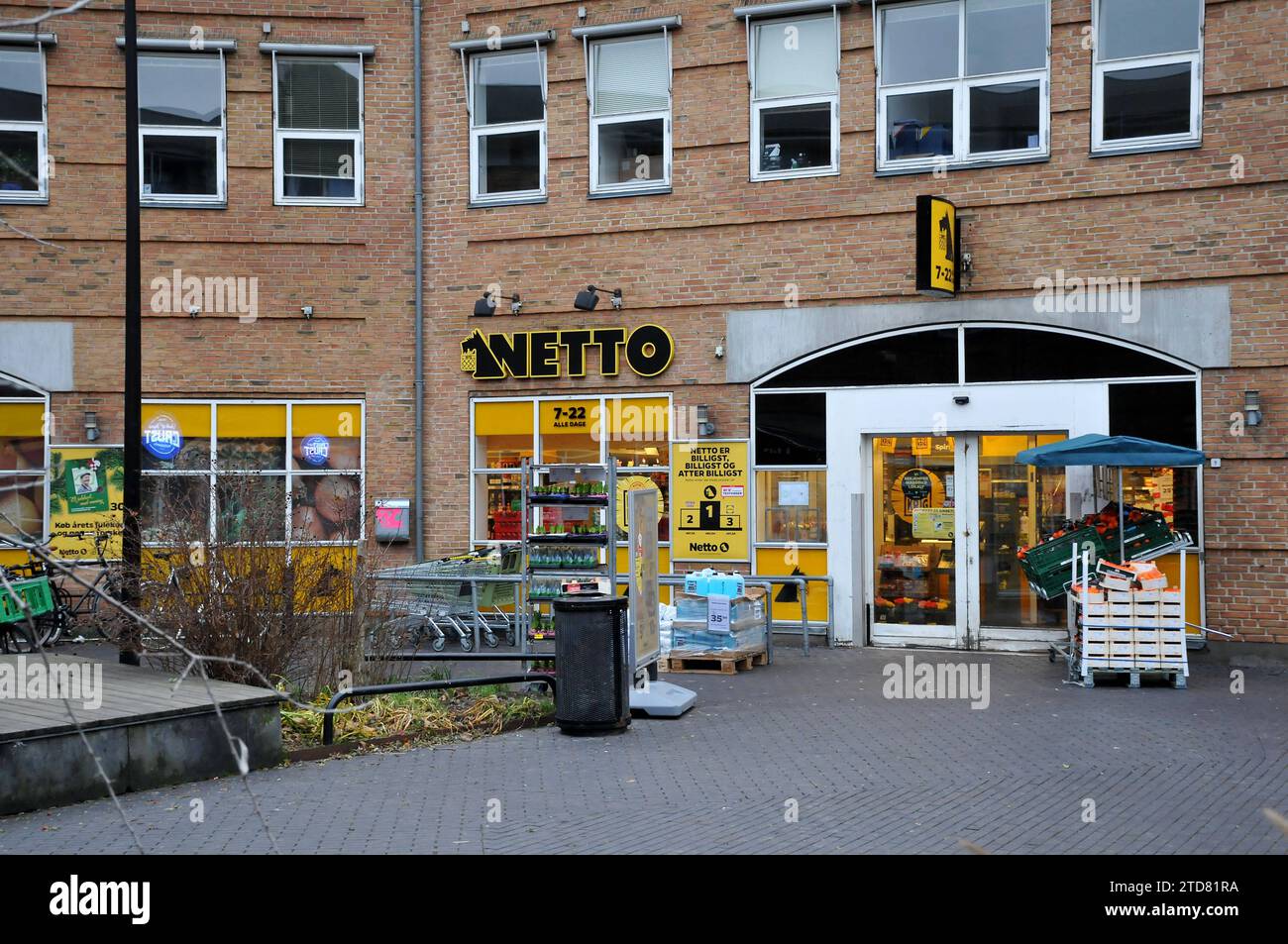 Kastrup/Copenhagen, Denmark /17 December 2023/.Netto grocery store in ...