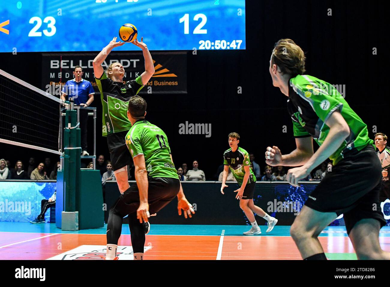 16.12.2023, Spacetech Arena, Friedrichshafen, GER, VBL, VfB Friedrichshafen vs VC Bitterfeld ...