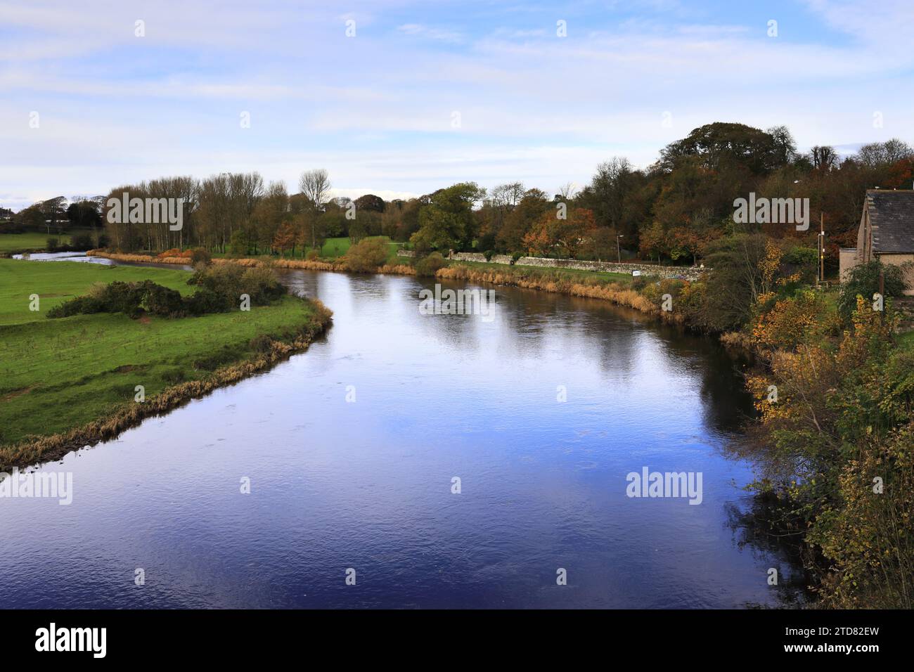 The river Annan from the road bridge, Annan town, Dumfries and Galloway ...