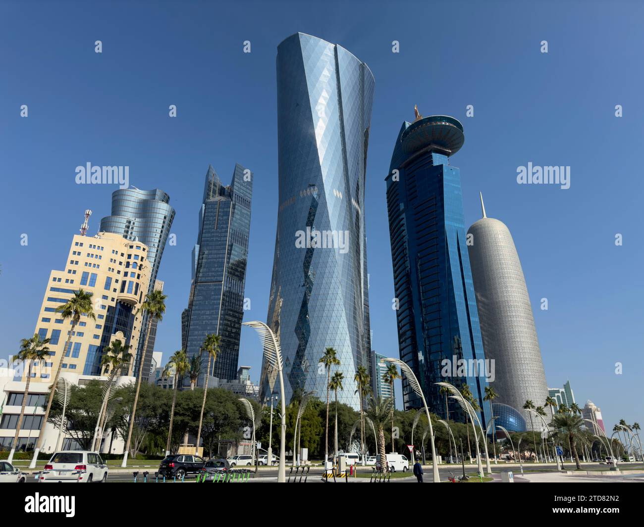 Doha Skyline view from Sheraton Park West Bay Doha Qatar Stock Photo ...