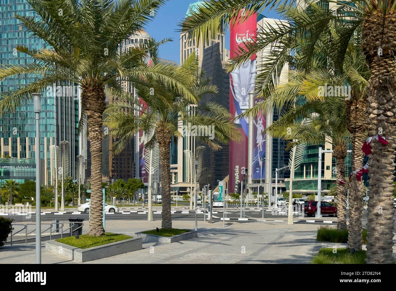 Doha Skyline view from Sheraton Park West Bay Doha Qatar Stock Photo ...