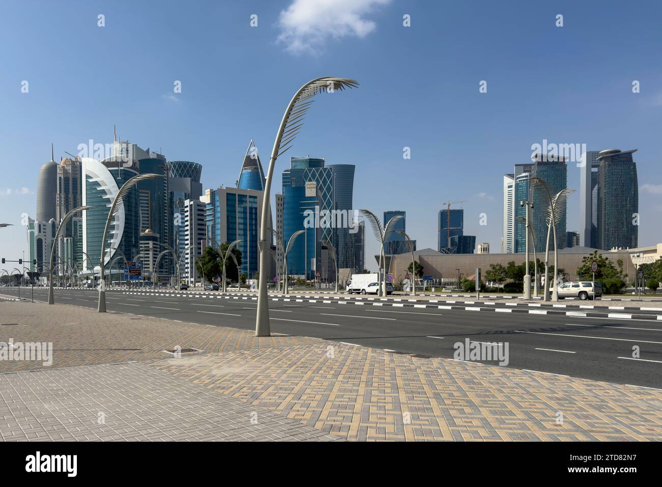 Doha Skyline view from Sheraton Park West Bay Doha Qatar Stock Photo ...