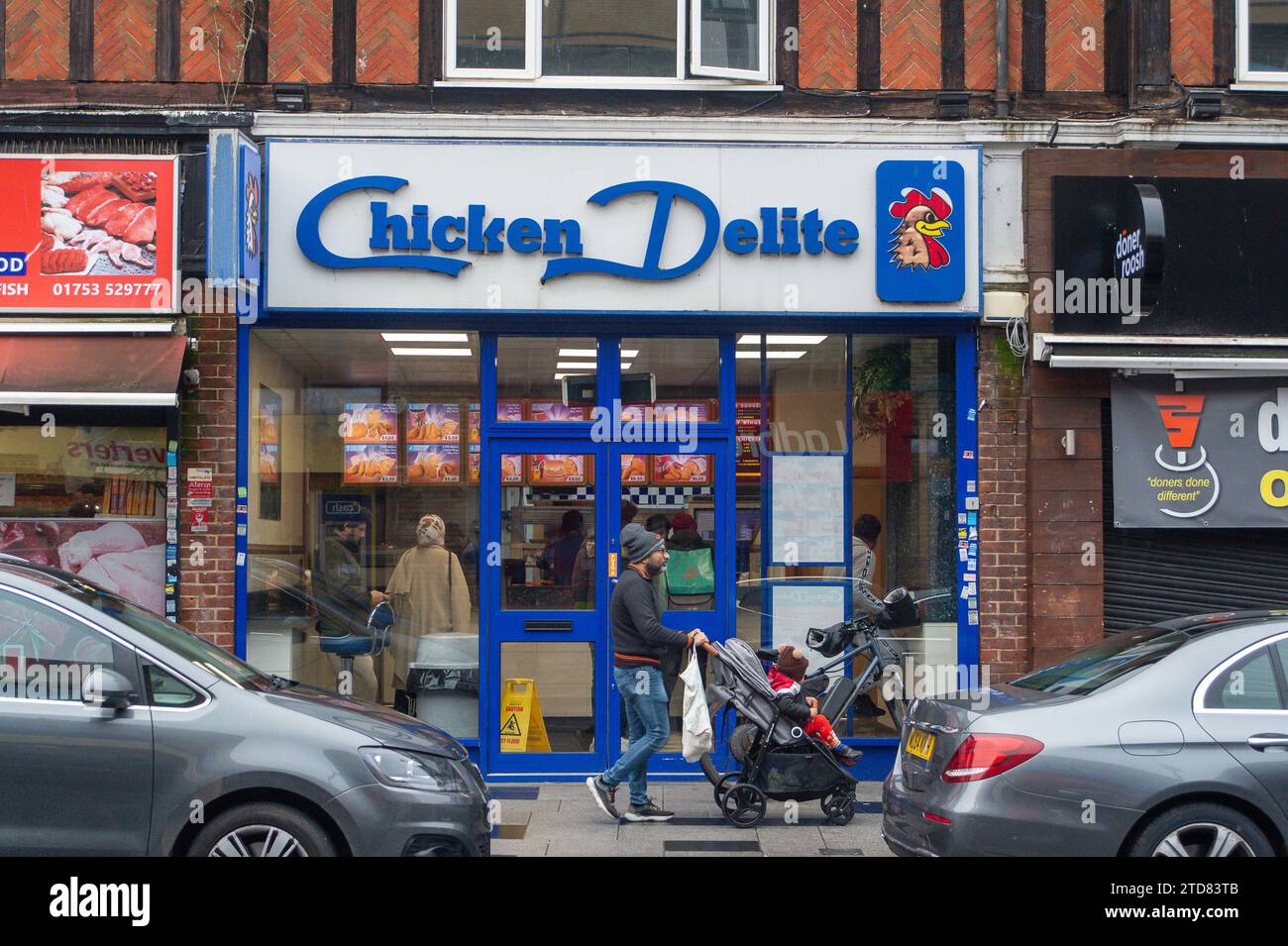 Slough, Berkshire, UK. 16th December, 2023. One of the many take away ...