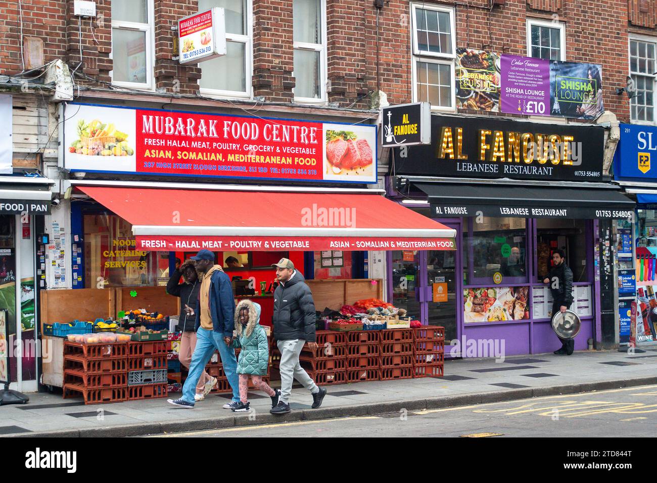Slough, Berkshire, UK. 16th December, 2023. People were out doing their ...