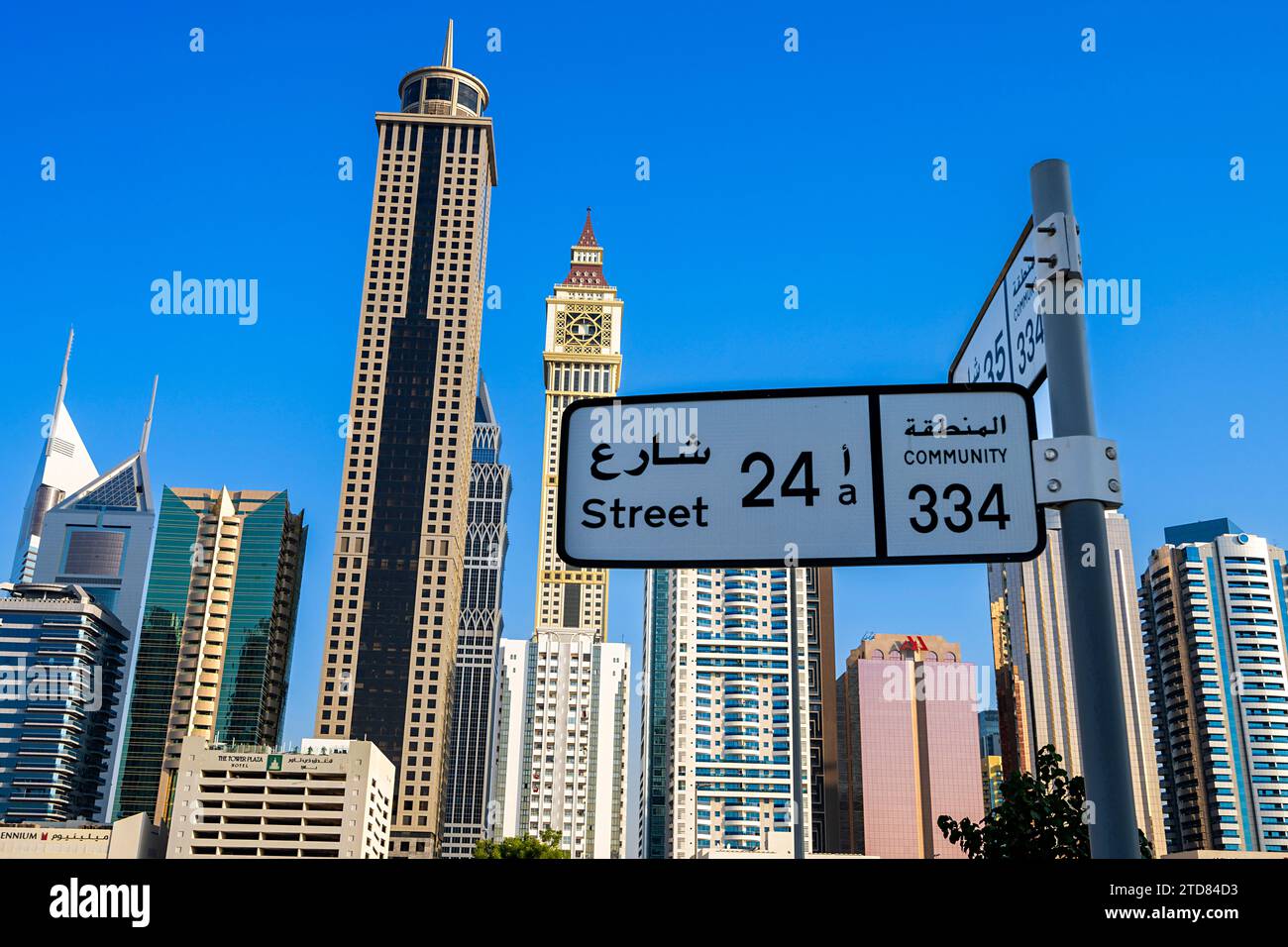 Dubai, Downtown Skyscraper And Sheikh Zayed Road, United Arab Emirates ...
