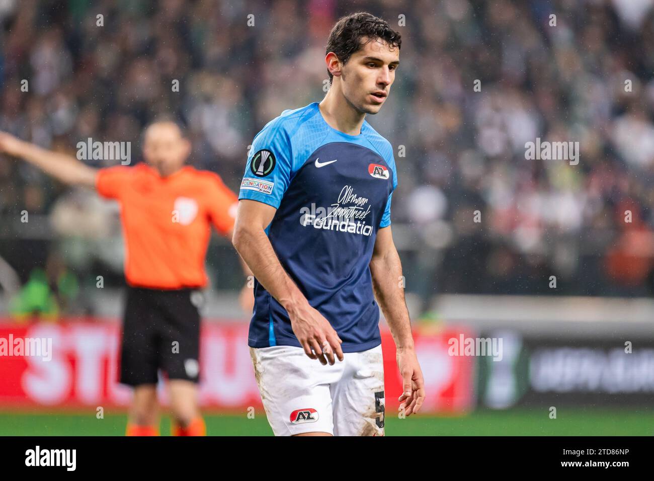 Warsaw, Poland. 14th Dec, 2023. Alexandre Penetra of AZ seen during the ...