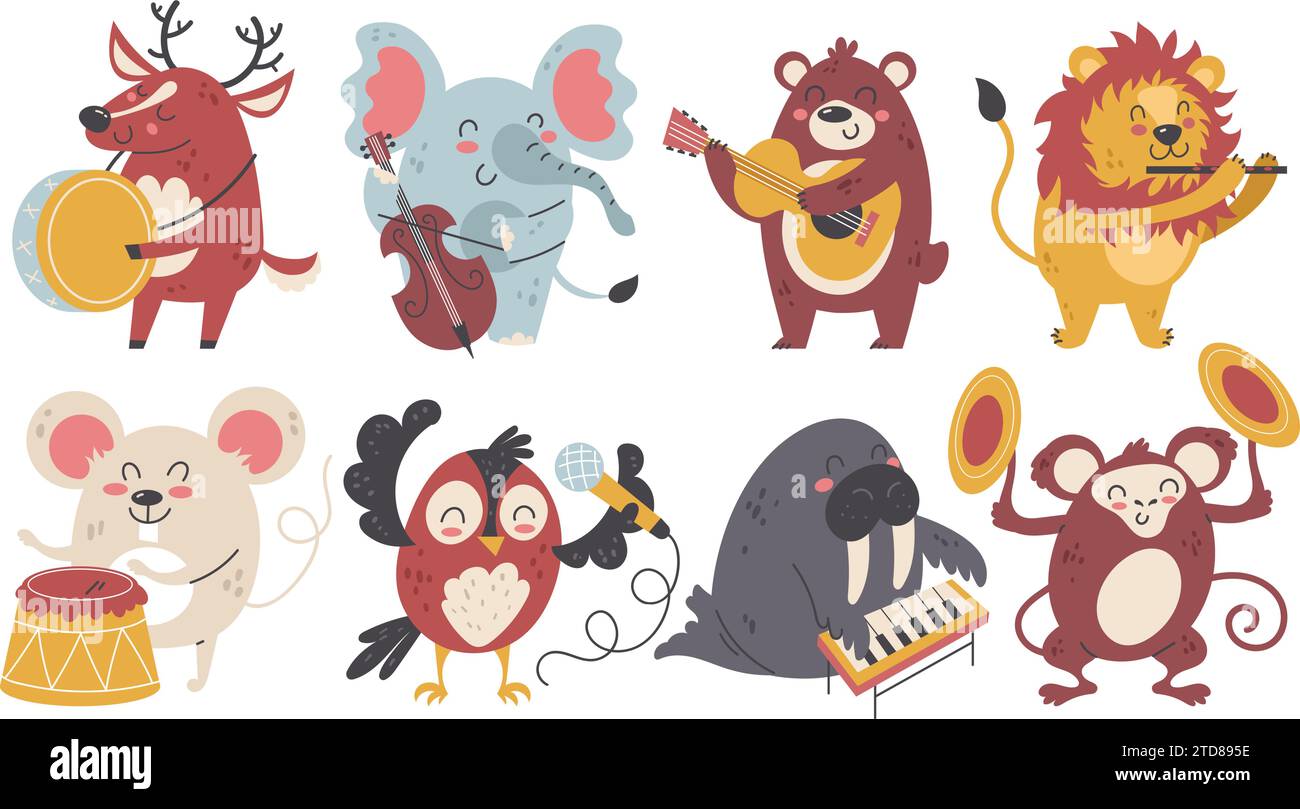 Animal musicians Stock Vector Images - Alamy